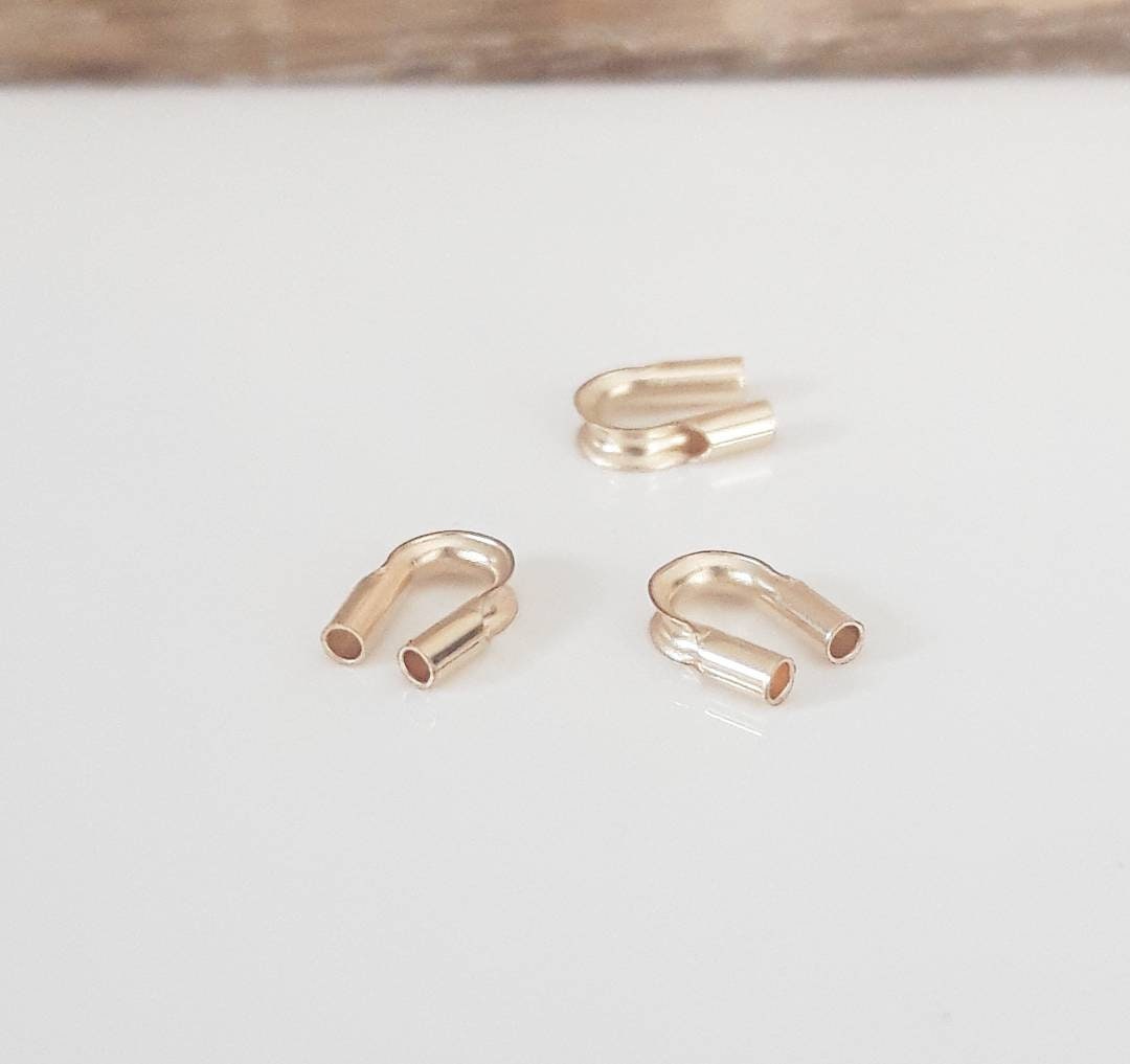 10 Pcs Wire Guardian Cable Thimble 14K Gold Filled Findings Jewelry ...