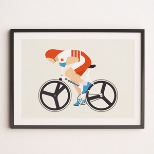 Cycling Print of Graeme Obree. Hour Record Holder and Scottish | Etsy UK
