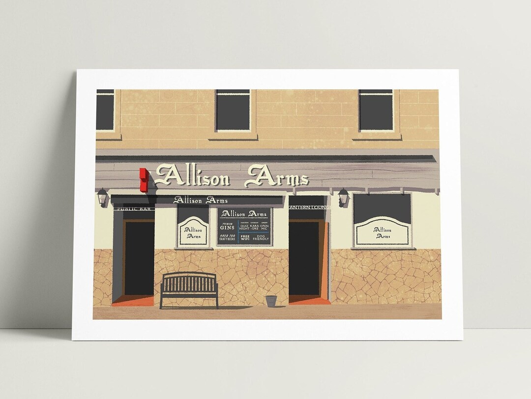 Allison Arms. Illustration of the Much Loved Pub in Strathbungo ...