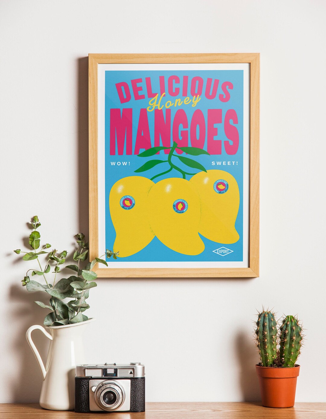 Mangoes Art Print. Colourful Illustration for Honey Mango Fruit Lovers ...