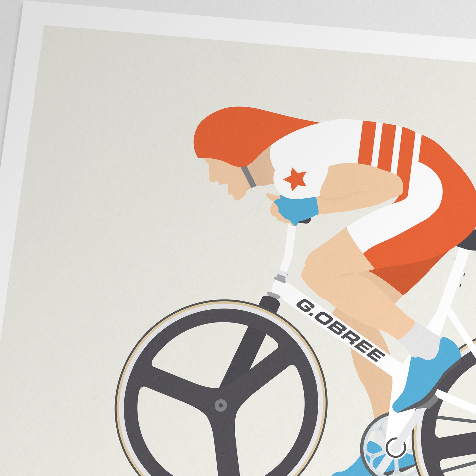 Cycling Print of Graeme Obree. Hour Record Holder and Scottish Cycling ...