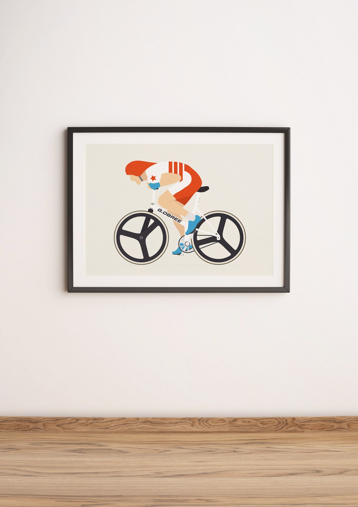 Cycling Print of Graeme Obree. Hour Record Holder and Scottish | Etsy UK