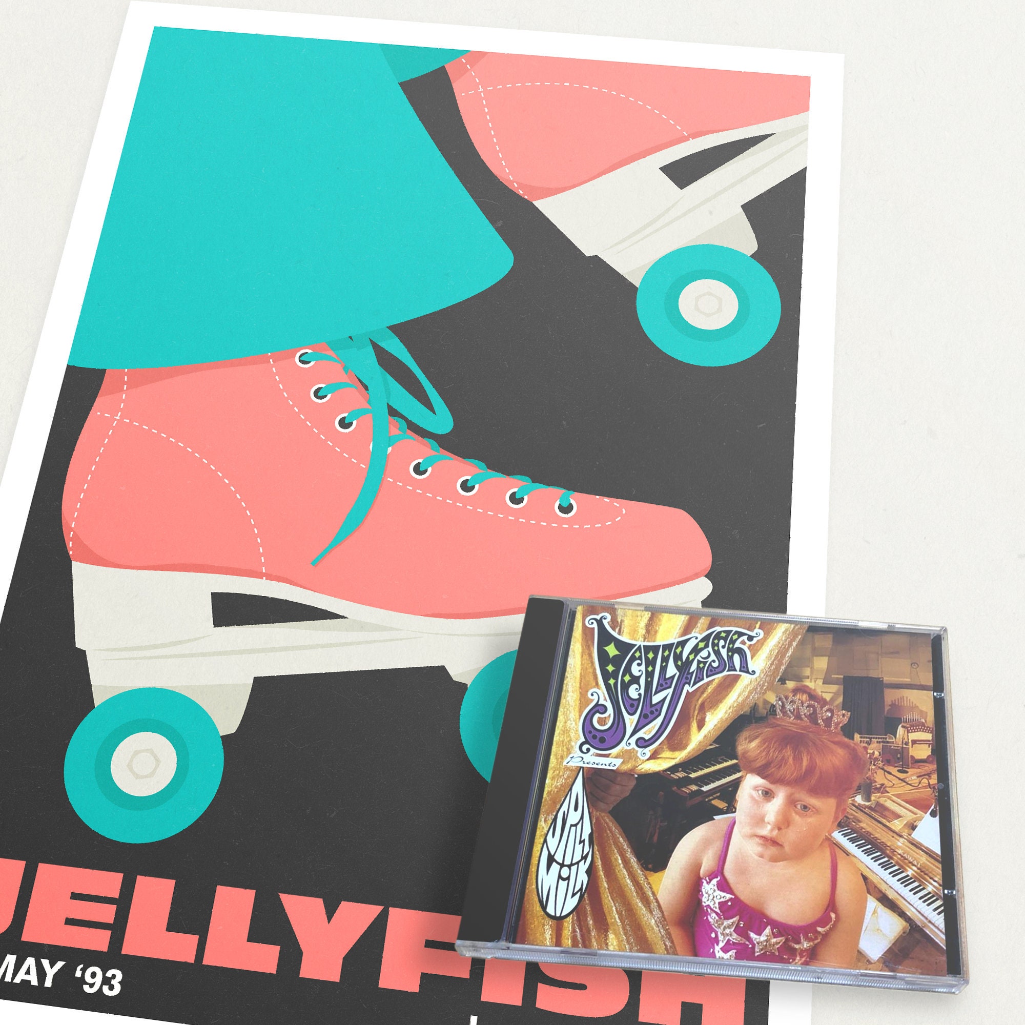 Jellyfish Band Poster: Spilt Milk Tour, London Astoria Giclée Art Print ...