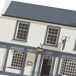 The Sheep Heid Inn, Edinburgh Art Print. Illustration of Scotland's ...