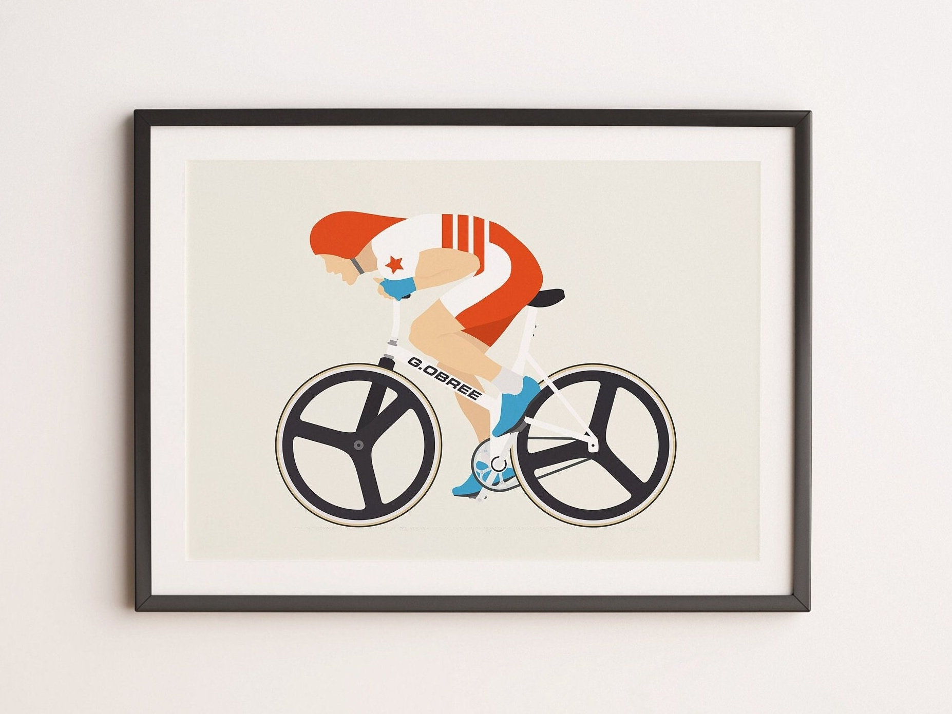 Cycling Print of Graeme Obree. Hour Record Holder and Scottish - Etsy