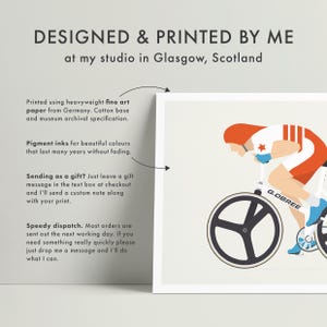 Cycling Print of Graeme Obree. Hour Record Holder and Scottish Cycling ...