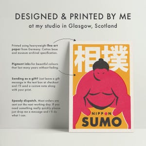 Japanese Sumo Matchbox Label Style Art Print. Japan Wrestling Poster ...