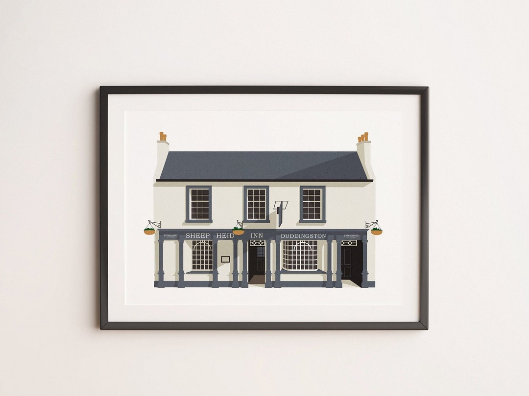 The Sheep Heid Inn, Edinburgh Art Print. Illustration of Scotland's ...
