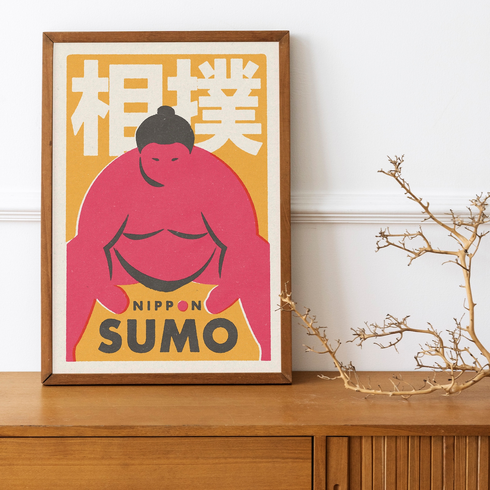 Japanese Sumo Matchbox Label Style Art Print. Japan Wrestling - Etsy