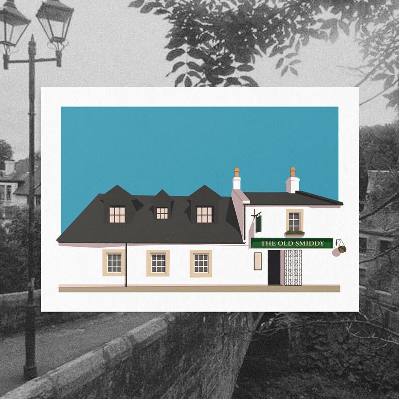 The Old Smiddy Inn. Giclee Art Print Illustration of the Much - Etsy UK