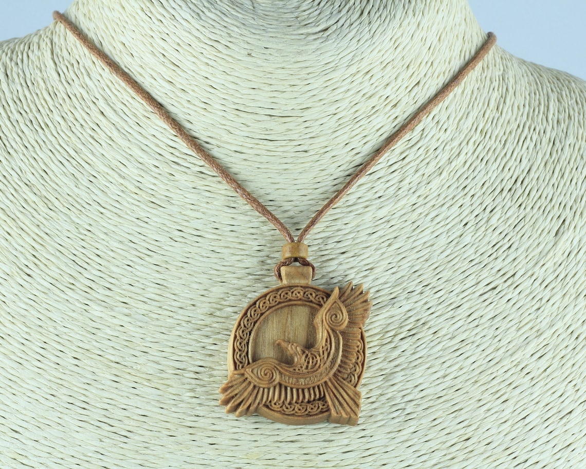 Raven Necklace Raven Pendant Raven Pendant Necklace Celtic Raven Celtic ...