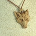 Wolf Necklace Wolf Pendant Wood Necklace - Etsy