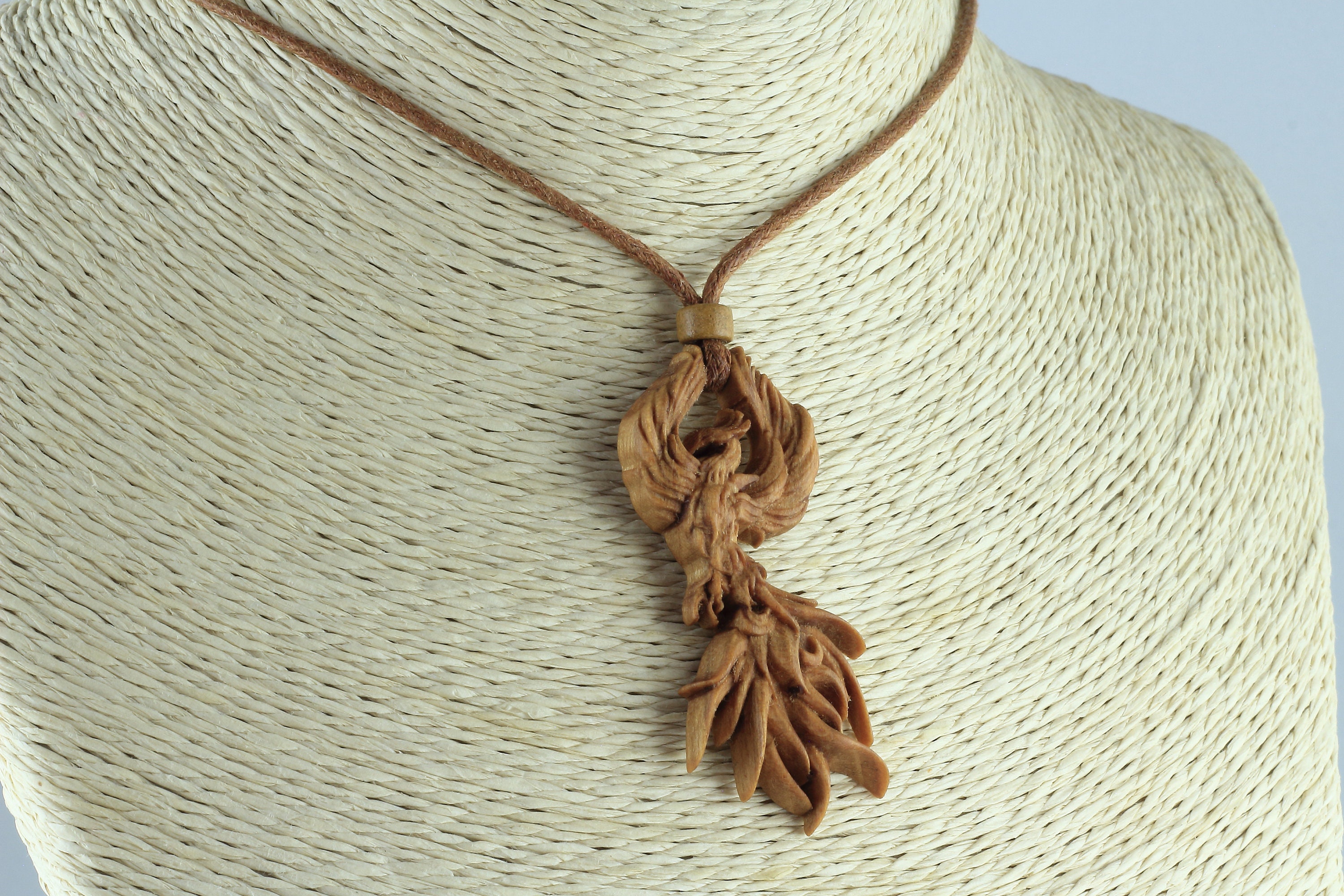 Phoenix Necklace Phoenix Pendant Phoenix Jewelry Wood Necklace - Etsy