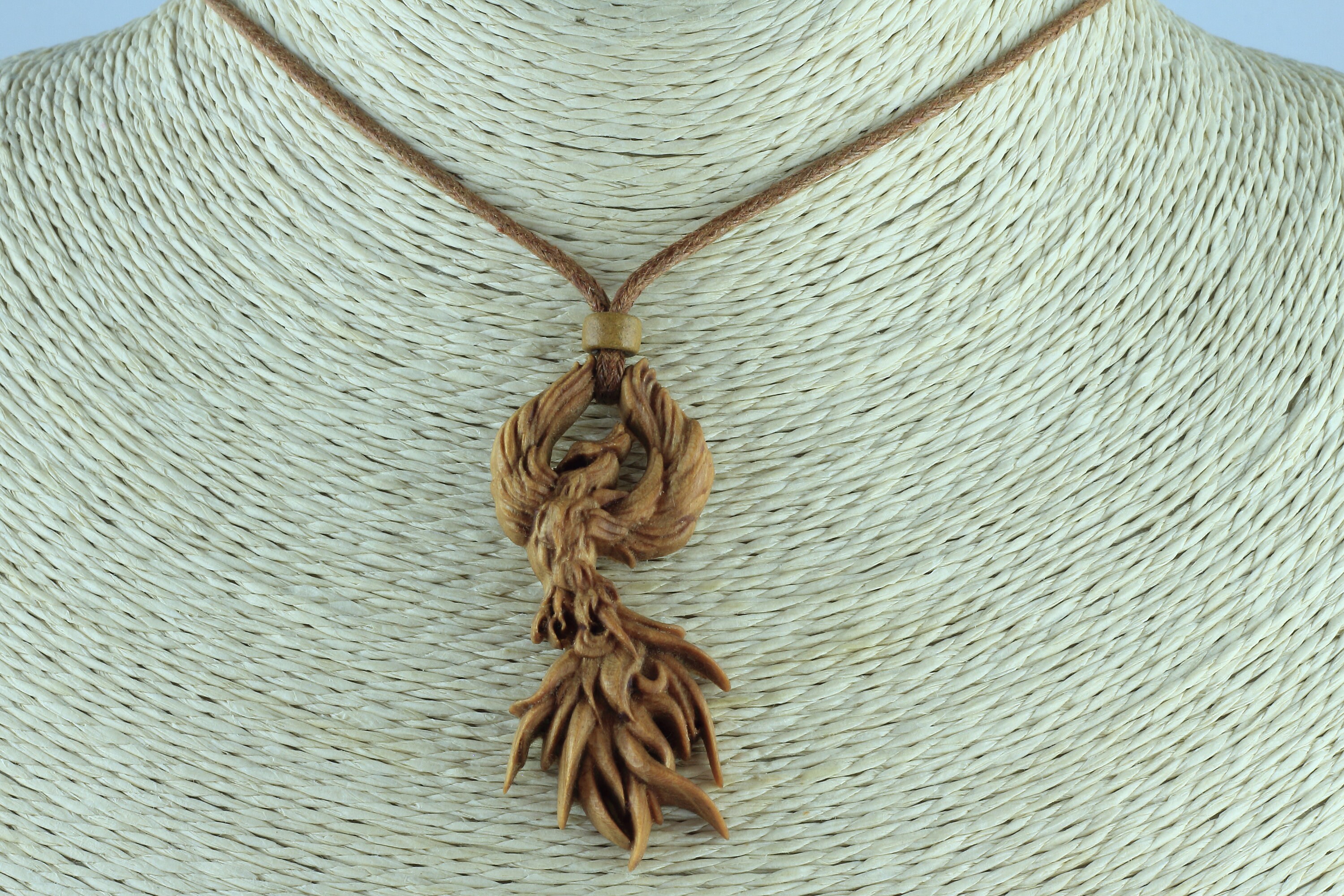 Phoenix Necklace Phoenix Pendant Phoenix Jewelry Wood Necklace - Etsy