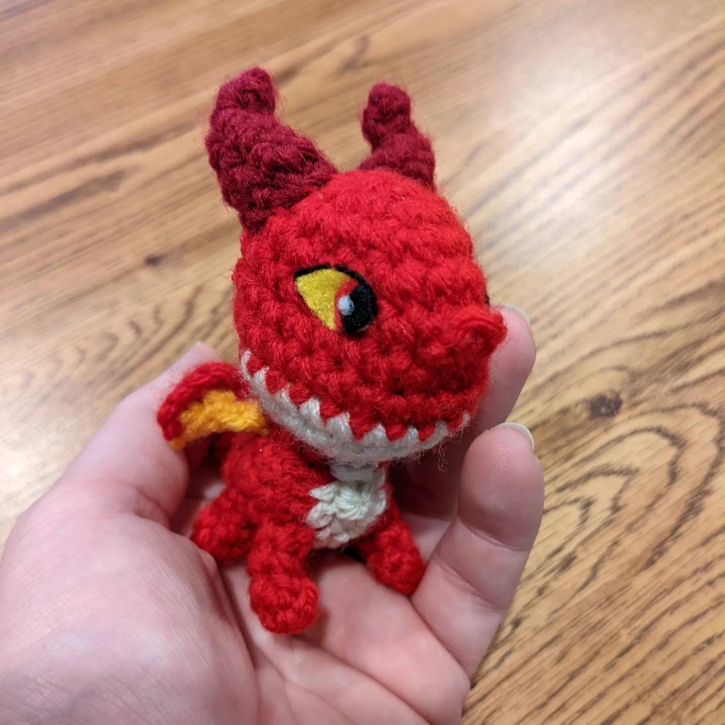 Mini Fire Dragon Crochet Plushie (rescue Rider Aggro-inspired) - Etsy