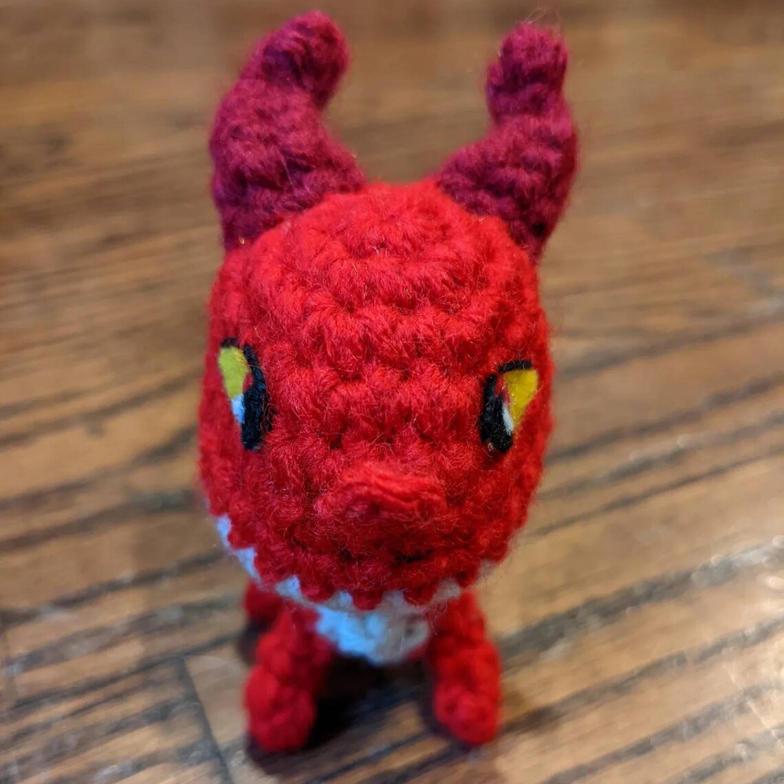 Mini Fire Dragon Crochet Plushie (rescue Rider Aggro-inspired) - Etsy