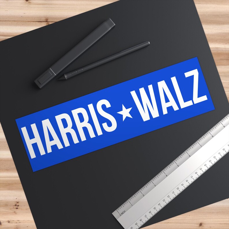 Kamala Harris Tim Walz Bumper Sticker for Cars, Trucks, Laptops in ...