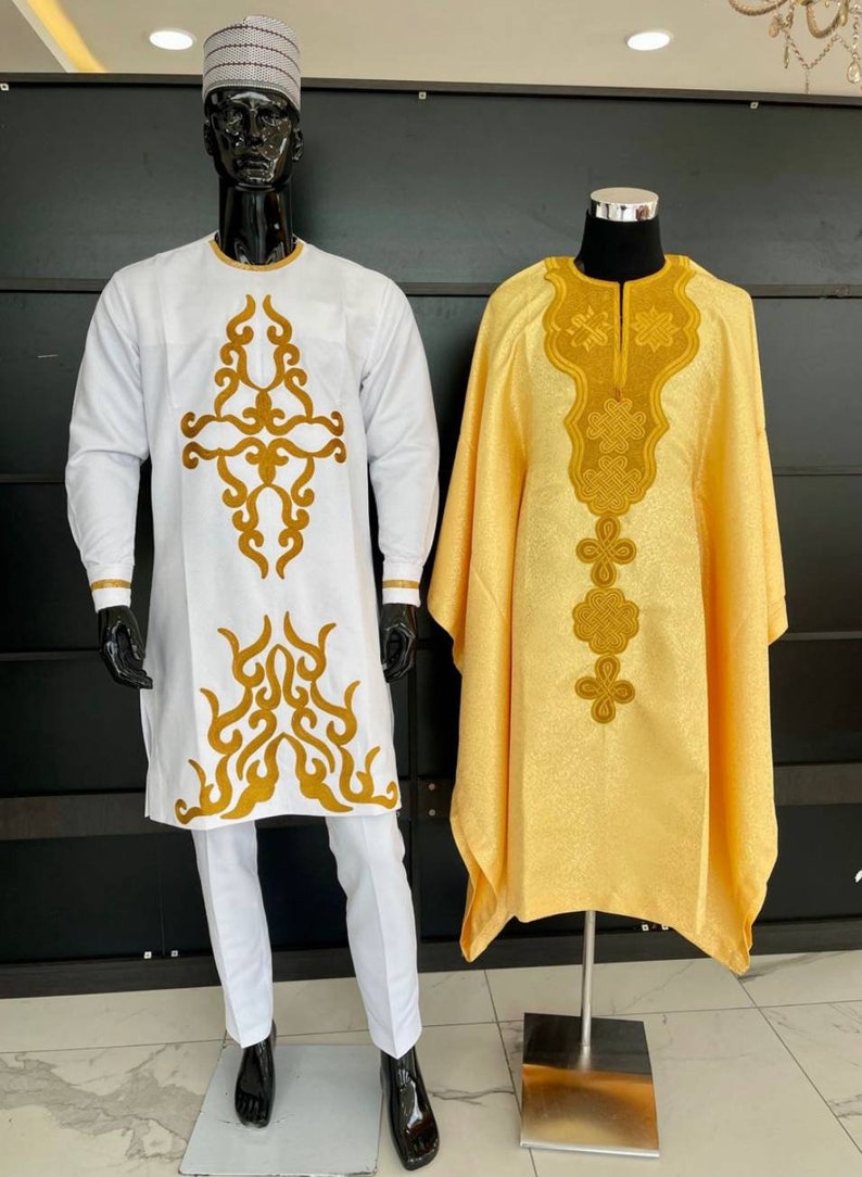 Gold African Men Agbada/3 Piece Set/ Men's Fashion/ - Etsy