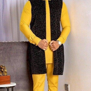 Damade African Voil Men Shirt and Matching Pant Set/african Clothing/3 ...