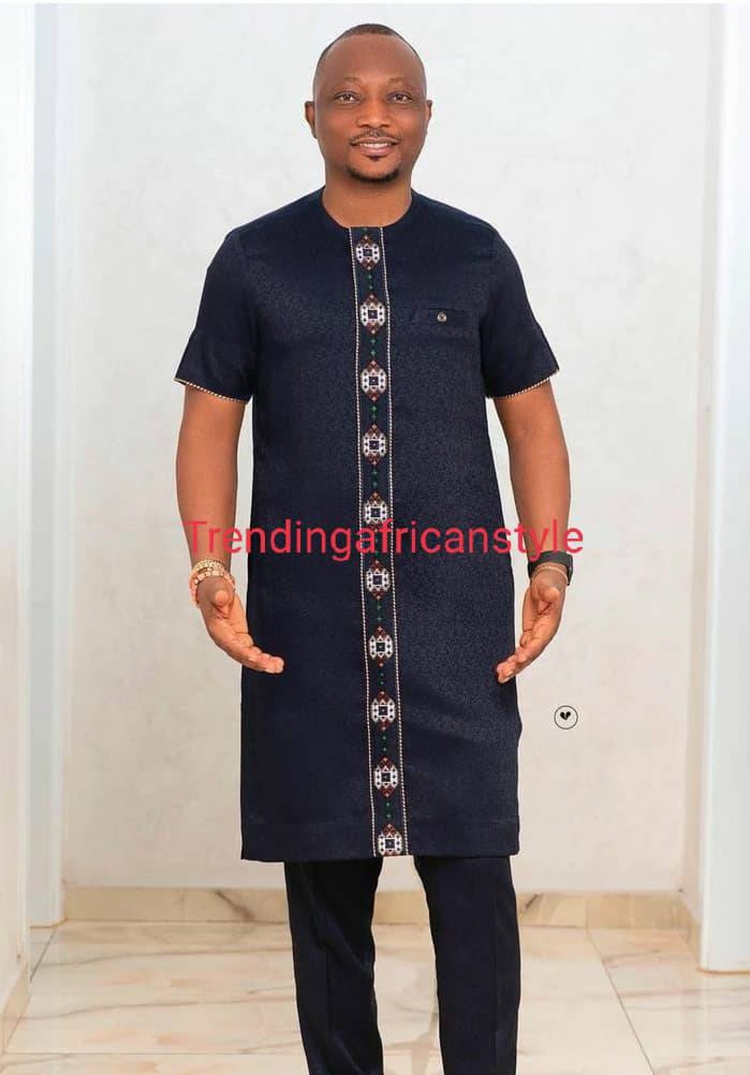 Timi African Men Shirt and Matching Pant Set/african Clothing/african ...