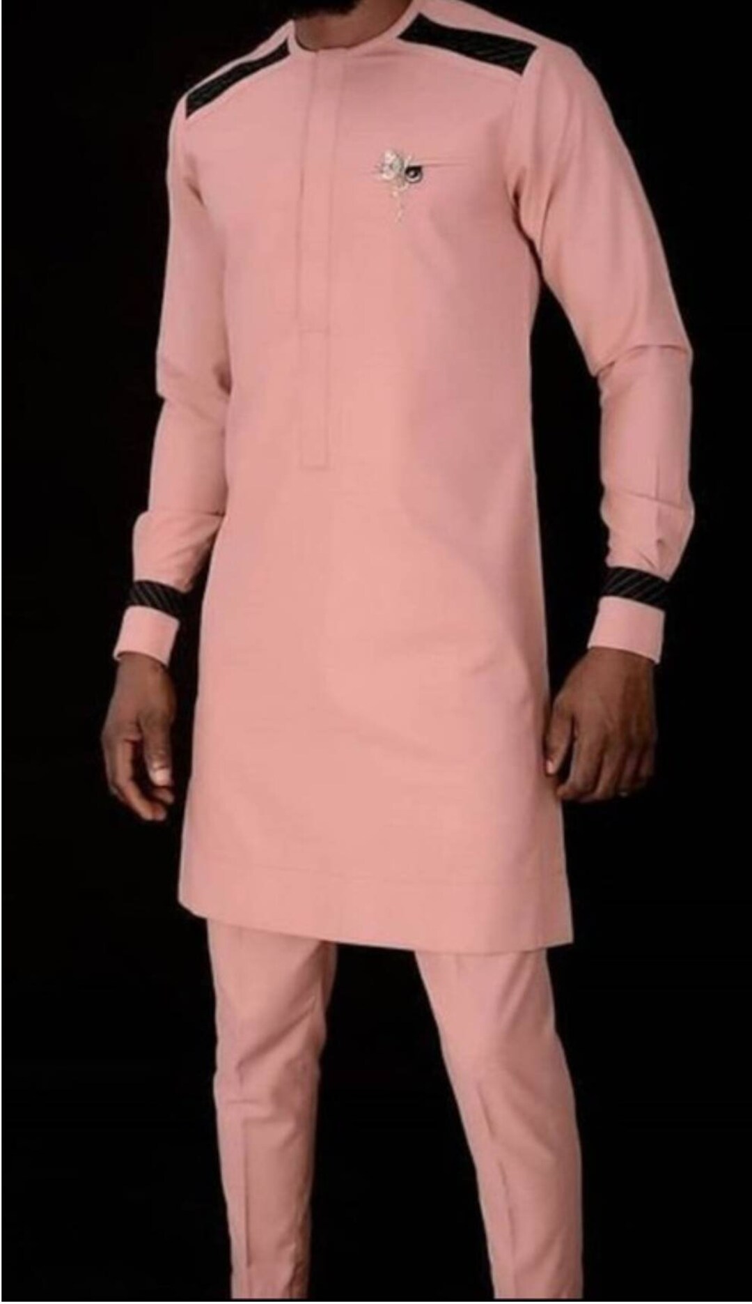 Gbemi African Men Clothing, 2 Piece Set/ Men's Kaftan/ Wedding Suit ...