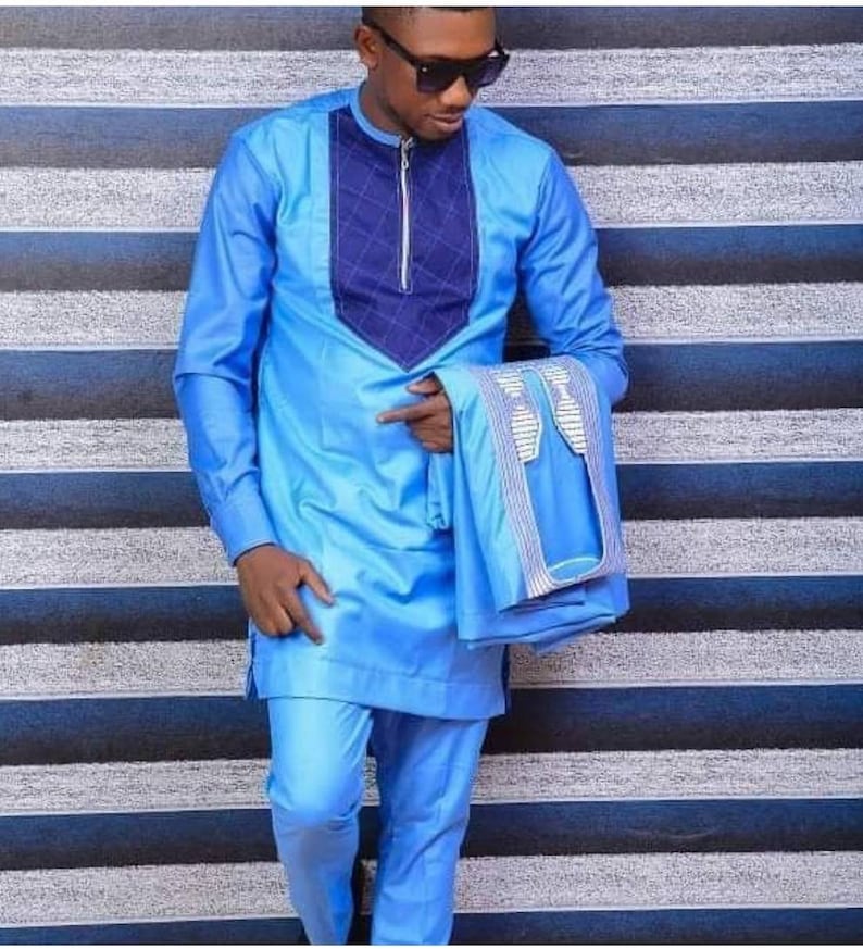 Dada African Men Agbada 3 Piece Set/african Men - Etsy