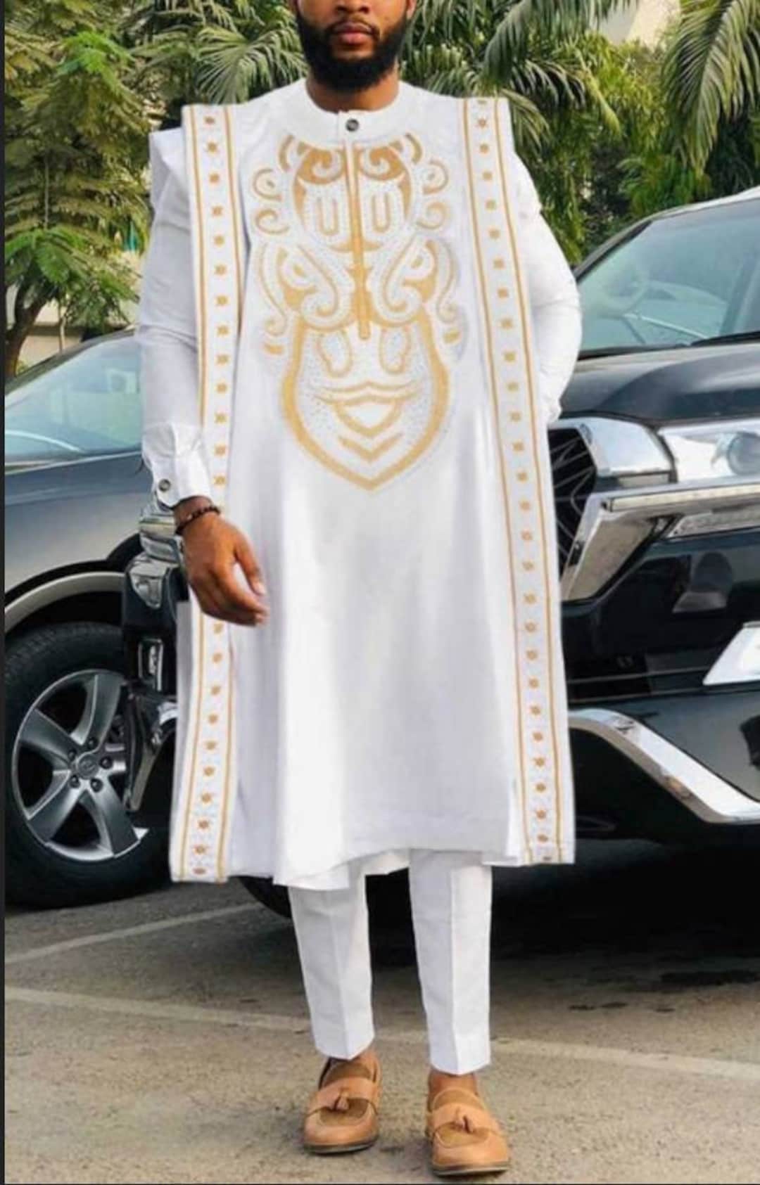 Item 108 _latest African Agbada/ 3 Piece Set/wedding Suit/prom Dress ...