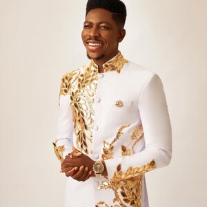 Omo Oba Ceremonial Suit/african Men Suit/2 Piece Outfit/african Men ...