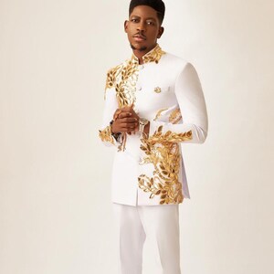 Omo Oba Ceremonial Suit/african Men Suit/2 Piece Outfit/african Men ...