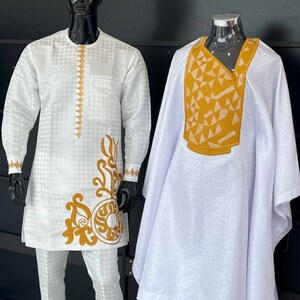 White African Men Agbada, 3 Piece Set/senator Suit/ Men Clothing ...