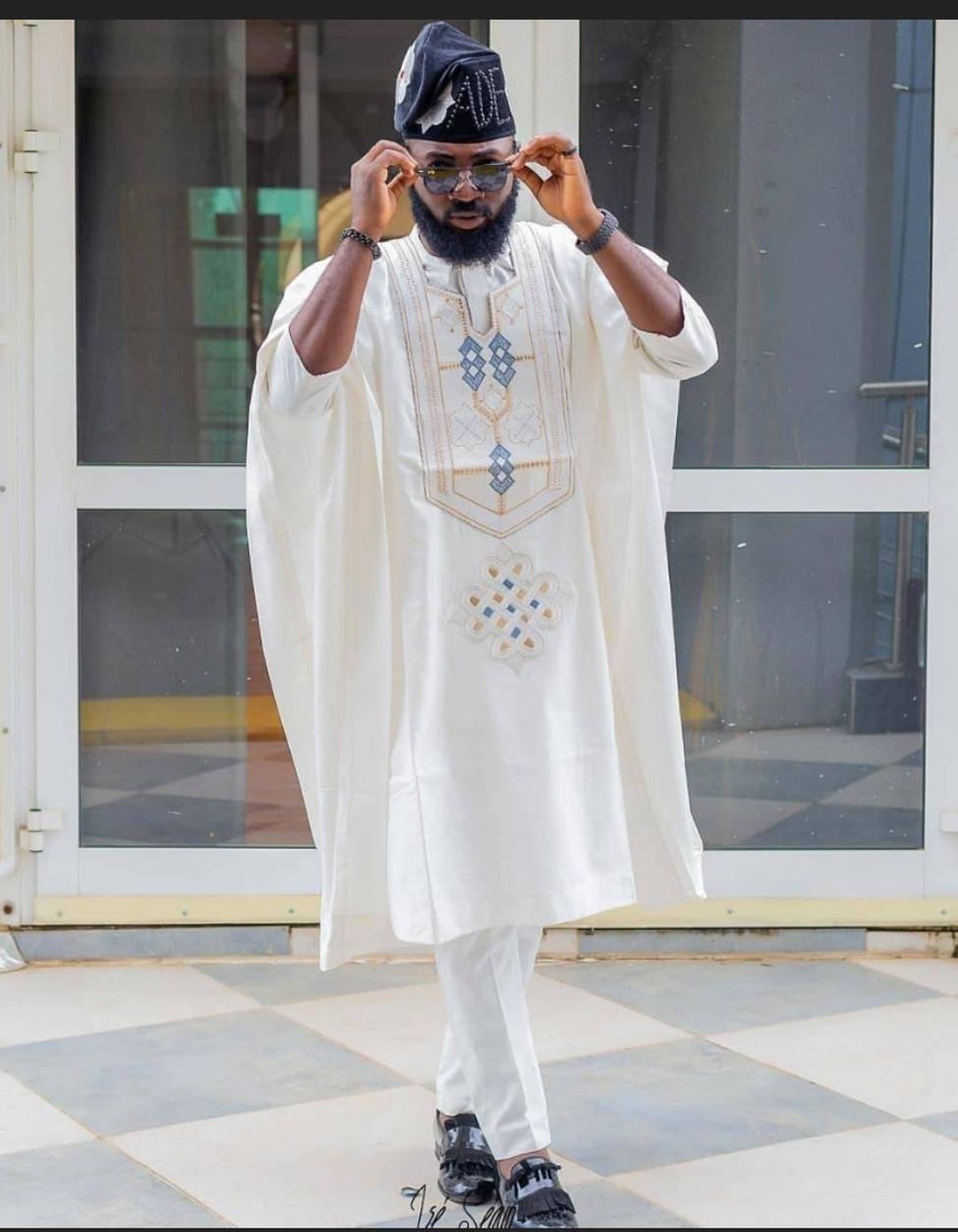 Bayo African Men Agbada, 3 Piece Set/african Men Clothing/wedding Suit ...