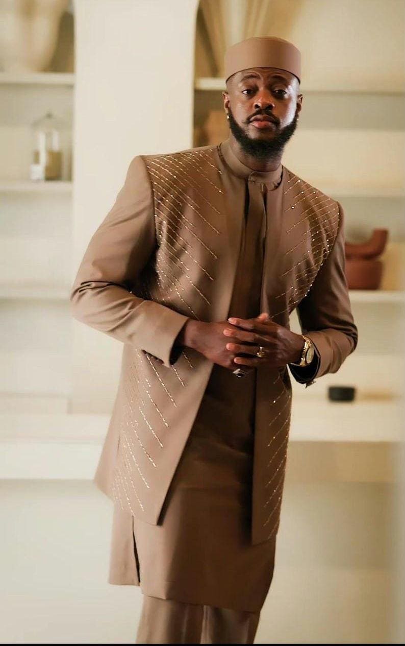 Tomi Bead Laced Men Clothing/3 Piece Outfit/ Wedding Suit/ Prom Dress ...