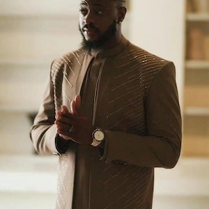 Tomi Bead Laced Men Clothing/3 Piece Outfit/ Wedding Suit/ Prom Dress ...