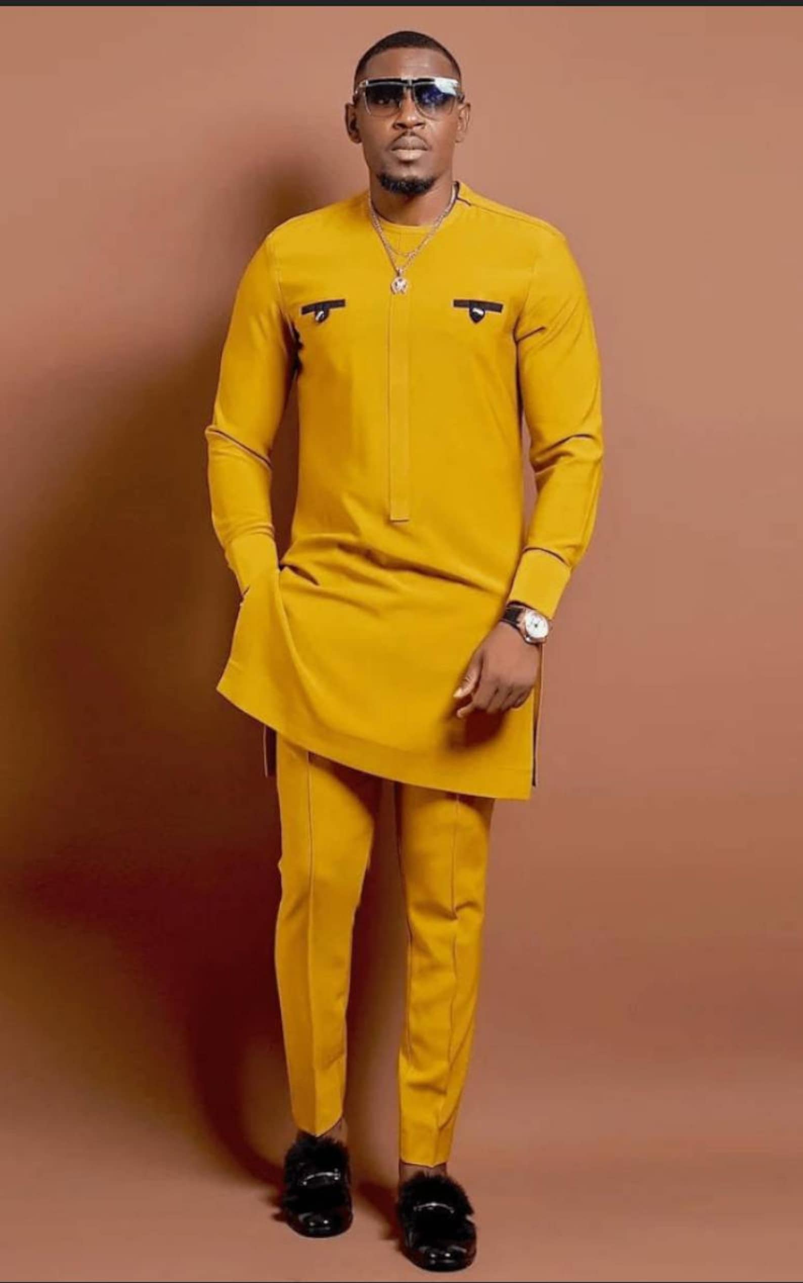 Ayinla African Men Suit/senator Wear/african Clothing/african - Etsy