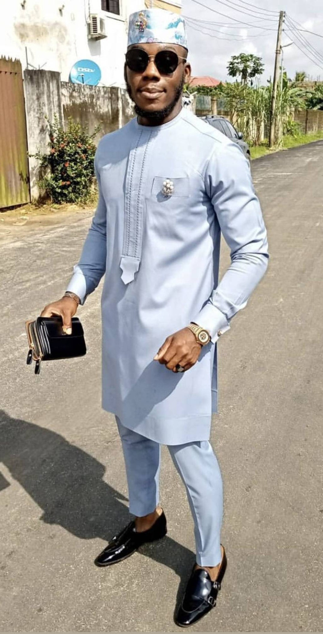 Fola African Men Clothing 2 Piece Outfit/ Wedding Suit/groom Suit/ Prom ...