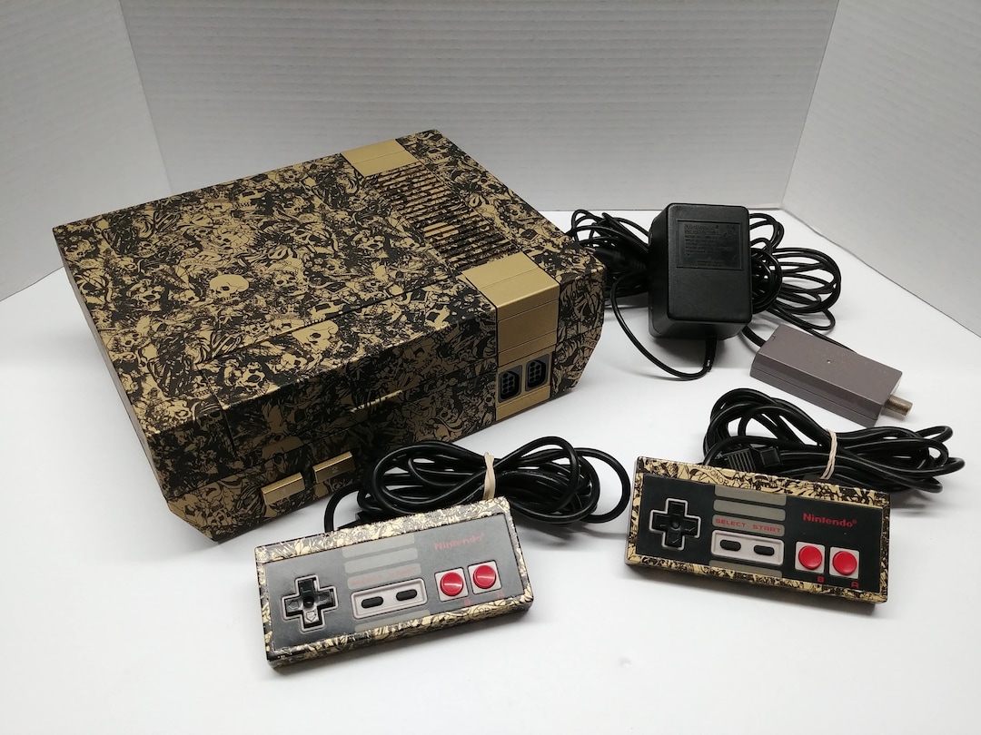 Custom Gold N' Skulls - NES Console Kit - Etsy