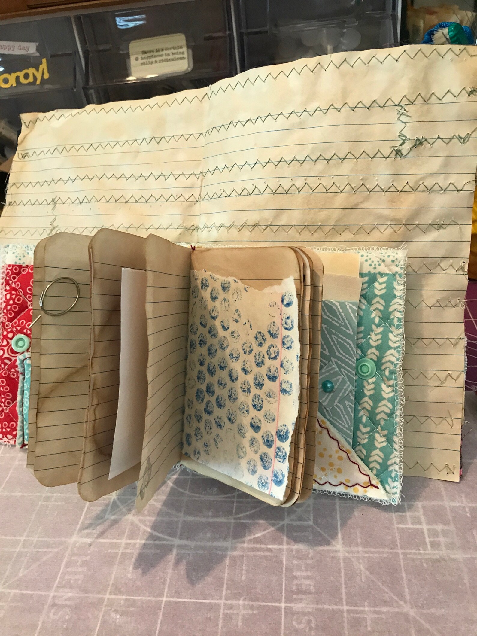 Quilted Journal, Junk Journals, Coffee Dyed Pages, Ephemera, Purse Size ...