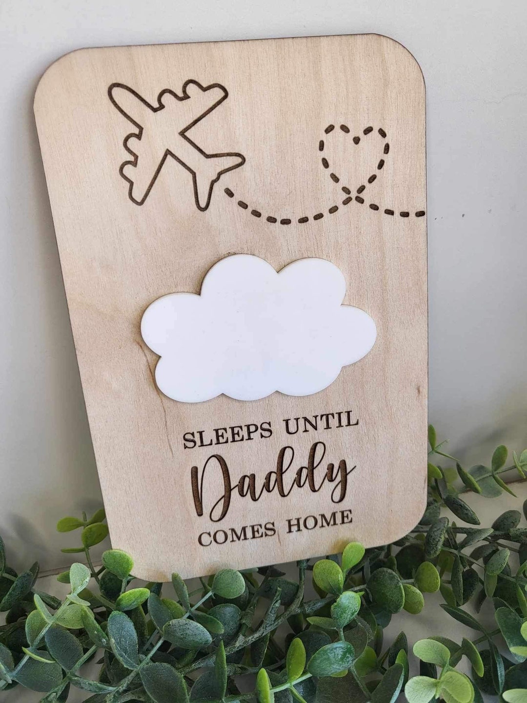 Sleeps Until Daddy Comes Home Countdown, Children’s Countdown, Army ...