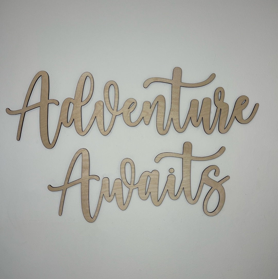 Adventure Awaits // Wooden Wall Lettering // Kids Bedroom Decor ...
