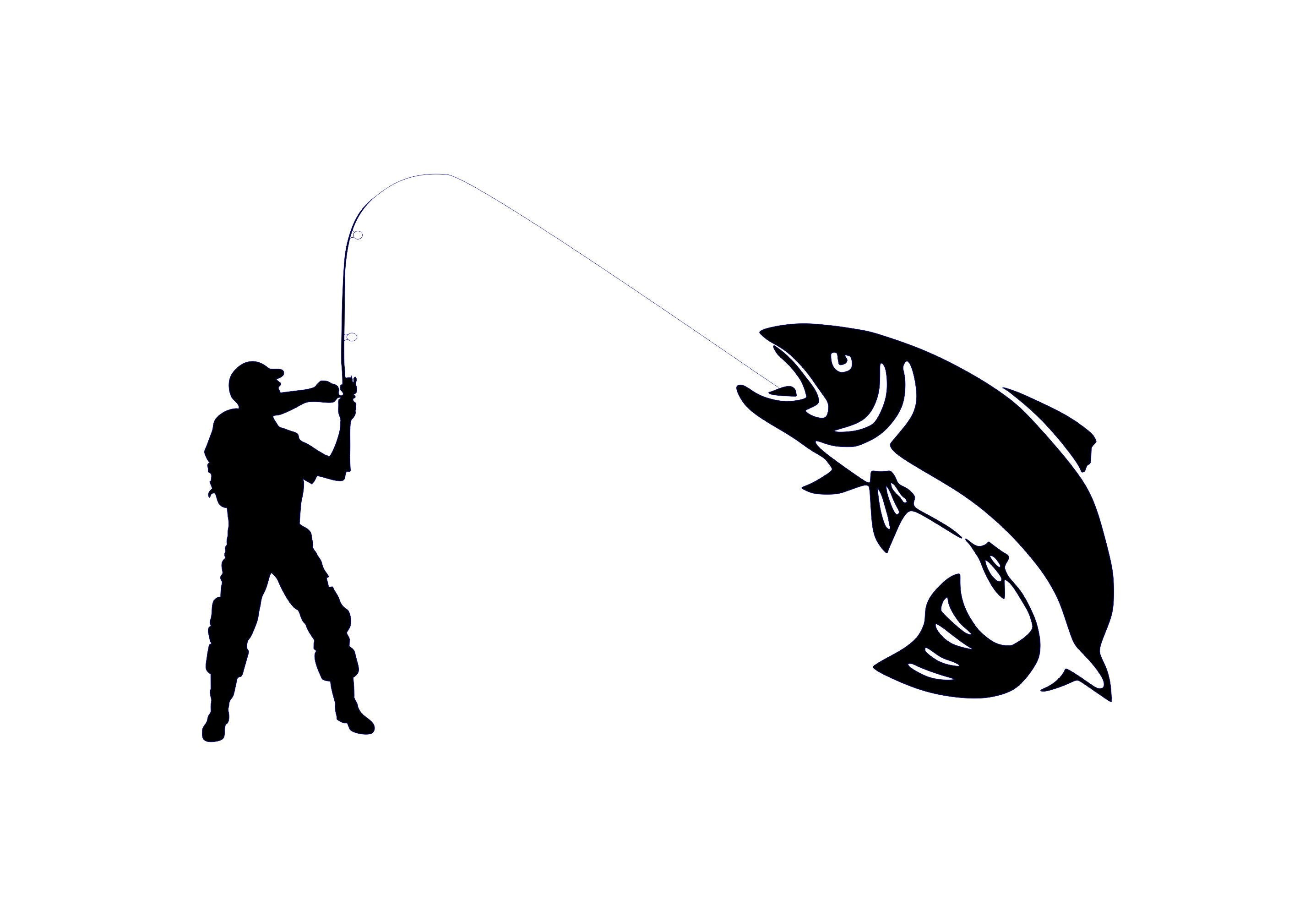 Fishing Vector Drawing - Etsy