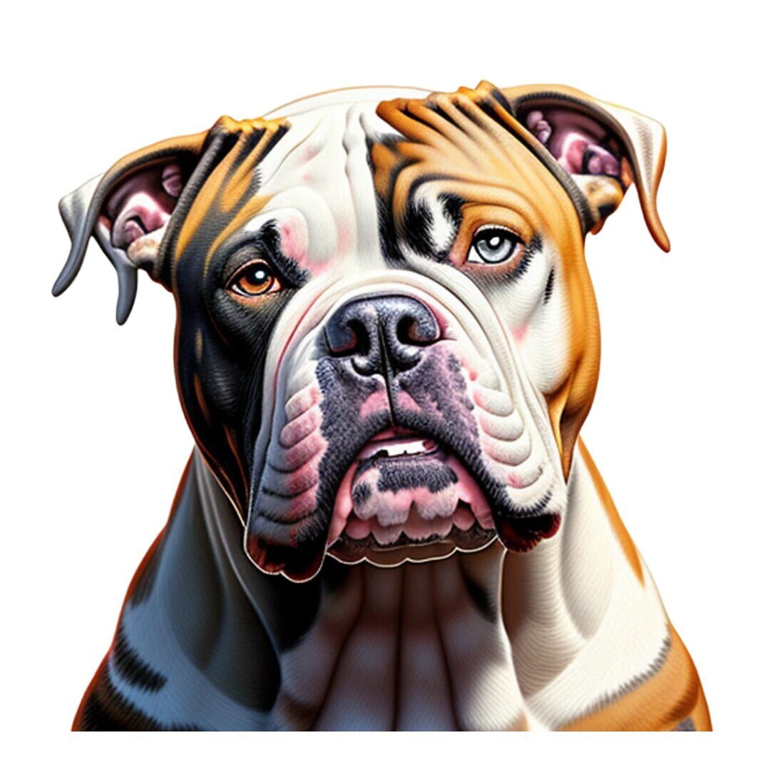 American Bulldog Clipart Avatar Digital Download X 5 - Etsy