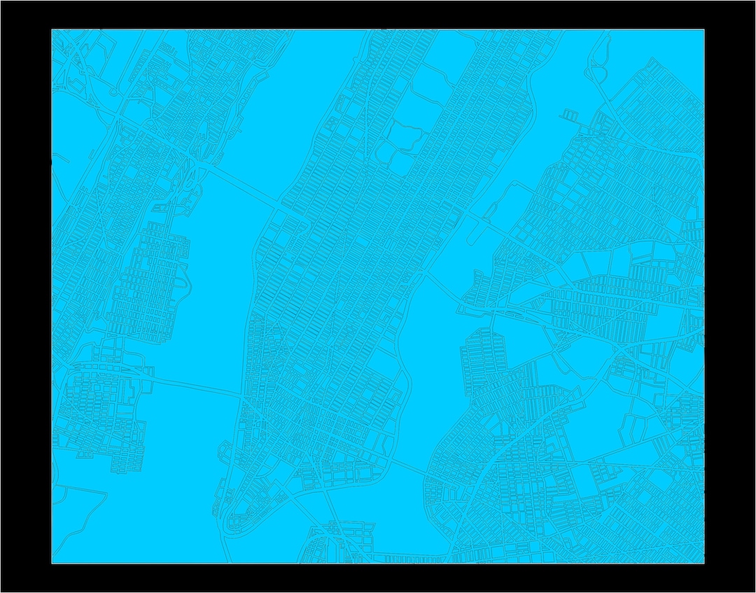 Manhattan Street Map Vector Arts and Graphic Drawing - Etsy