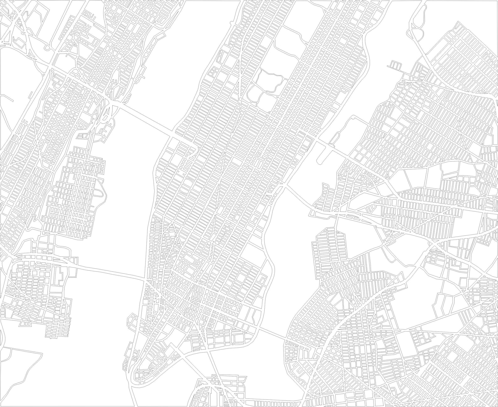 Manhattan Street Map, Vector Arts and Graphic Drawing, Editable File - Etsy