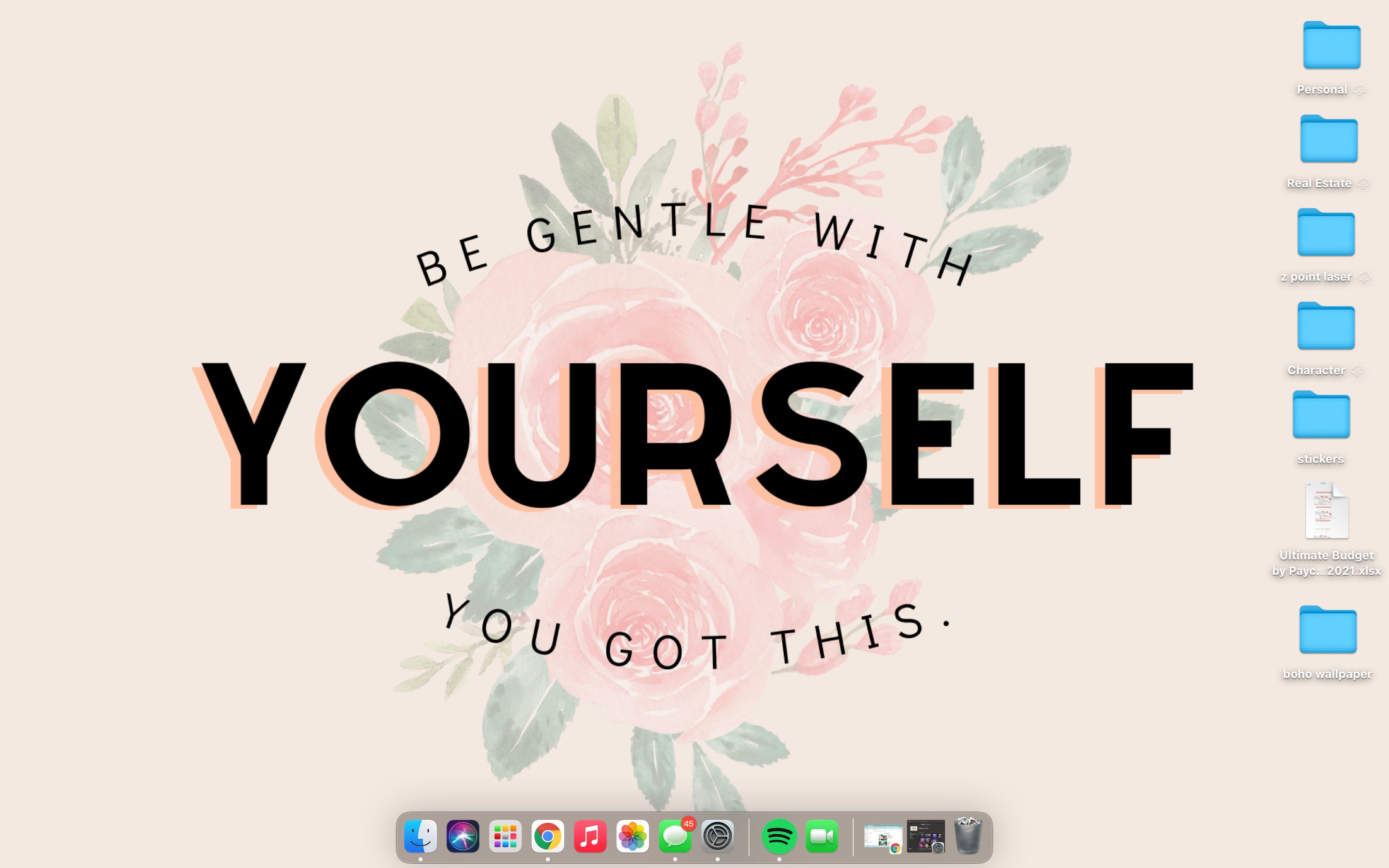 Gentle With Yourself Wallpaper | Etsy