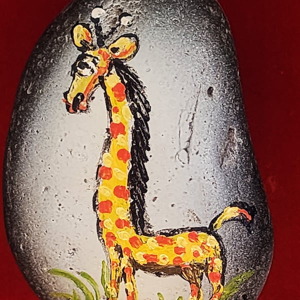 Painted Rock Giraffe - Etsy