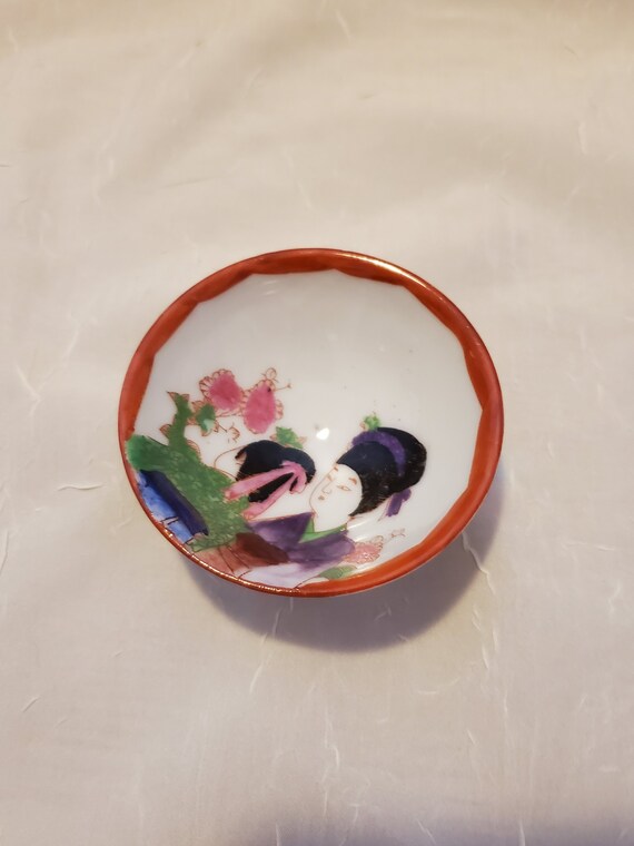Vintage Japanese Hand Painted Bowl - Etsy