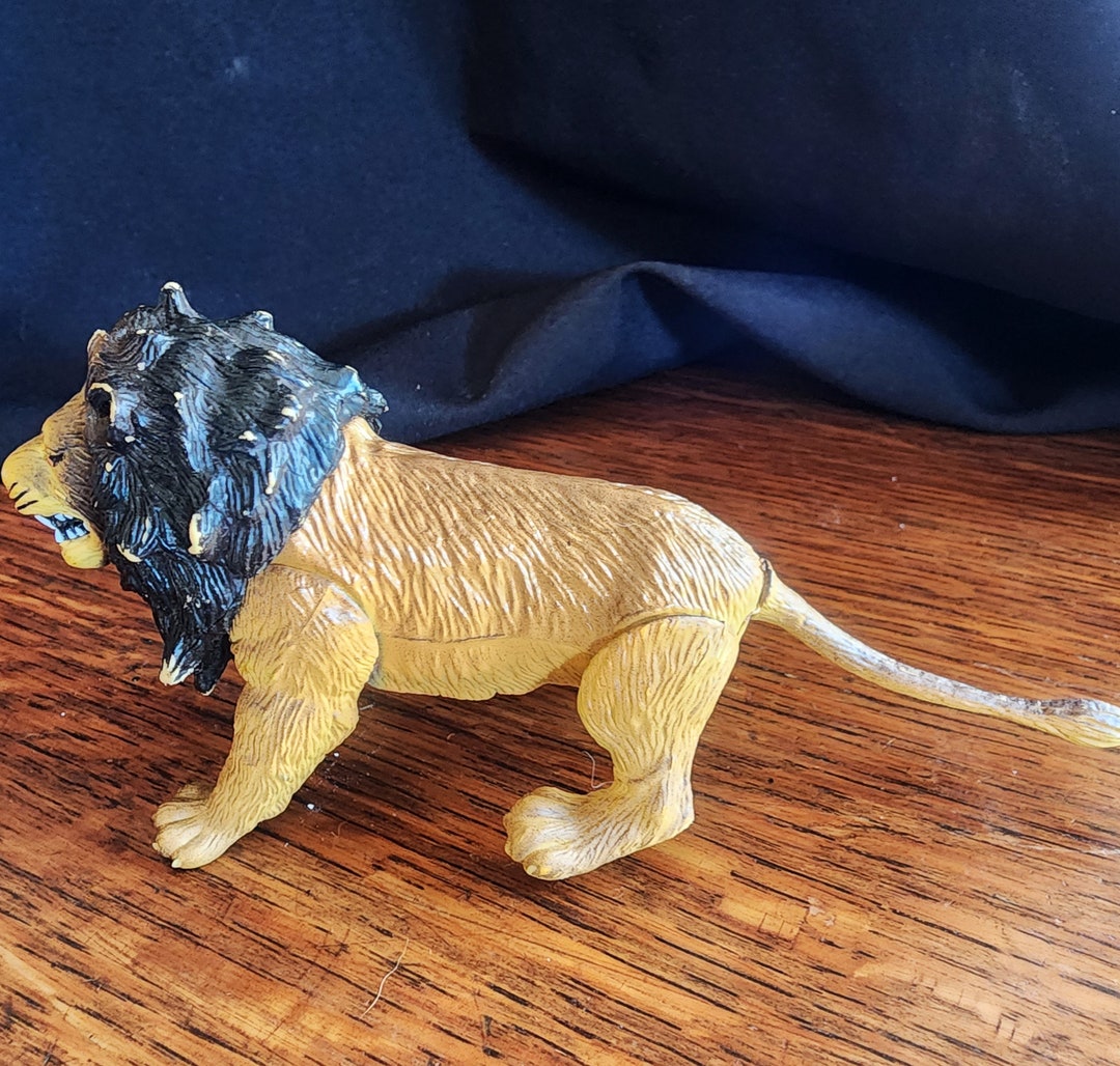 Vintage Movable Black Plastic Toy Lion - Etsy