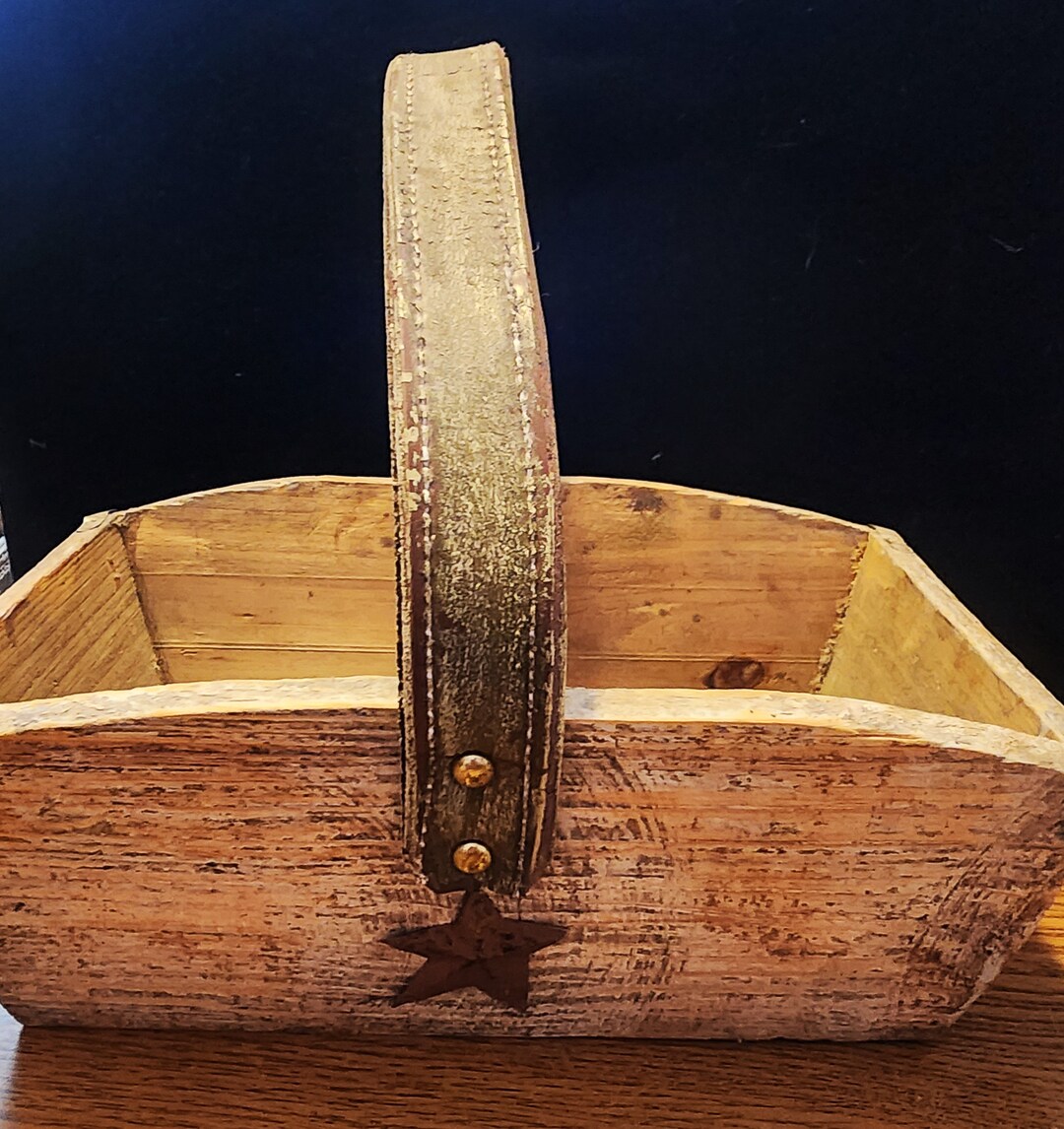 Vintage Wood Horse Feed Box With Leather Strap and Star on Front - Etsy