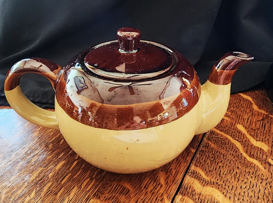 Vintage 3 Brown Tea Pot Rare and Beautiful! - Etsy