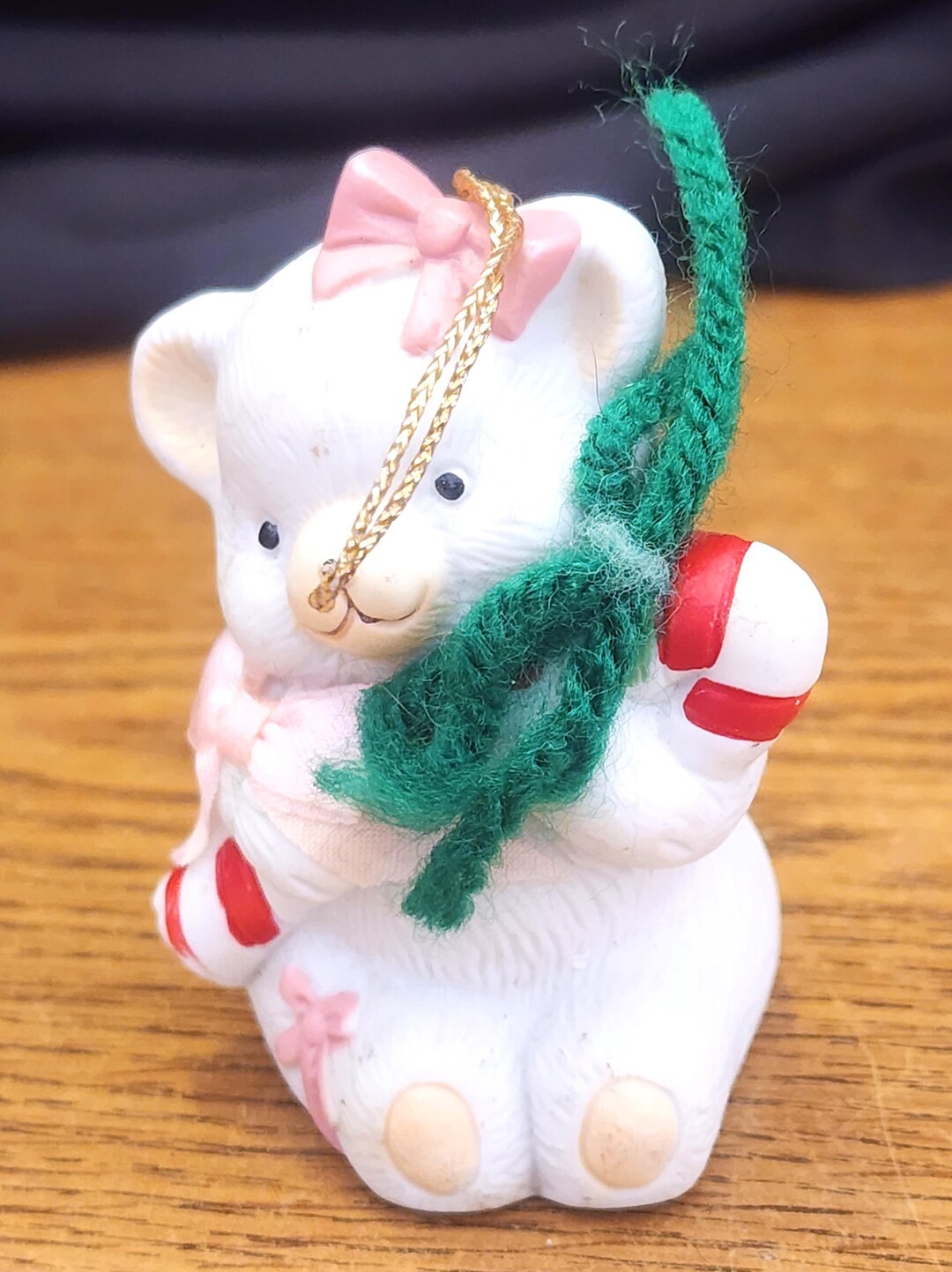 Vintage Ceramic Bear Bell Christmas Tree Ornament - Etsy